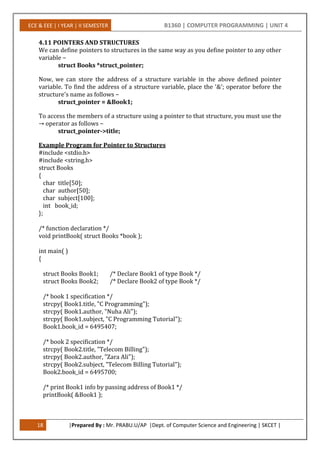 Structures and Pointers | PDF