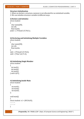 Structures and Pointers | PDF