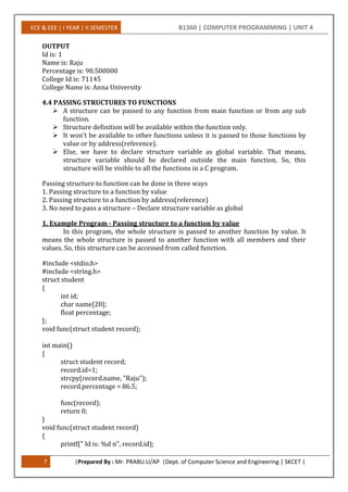 Structures and Pointers | PDF