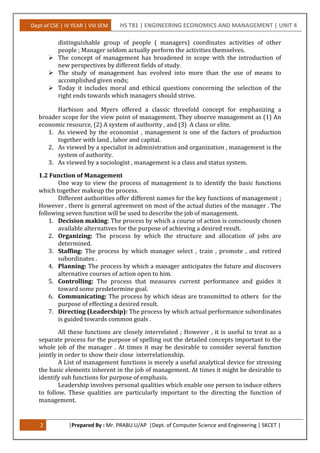 Nature and Importance of Management | PDF