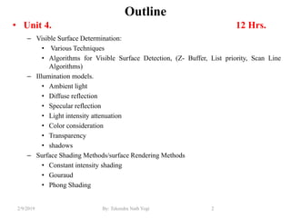 B. SC CSIT Computer Graphics Unit 4 By Tekendra Nath Yogi | PPT