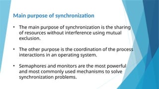 Advanced Operating Systems- Synchronization primitives in os | PPTX