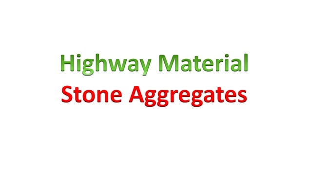 Highway Construction Materials and Practice | PPTX