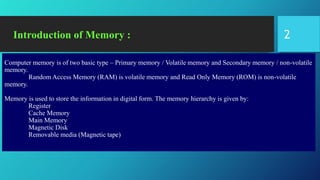 Memory Unit | PPTX