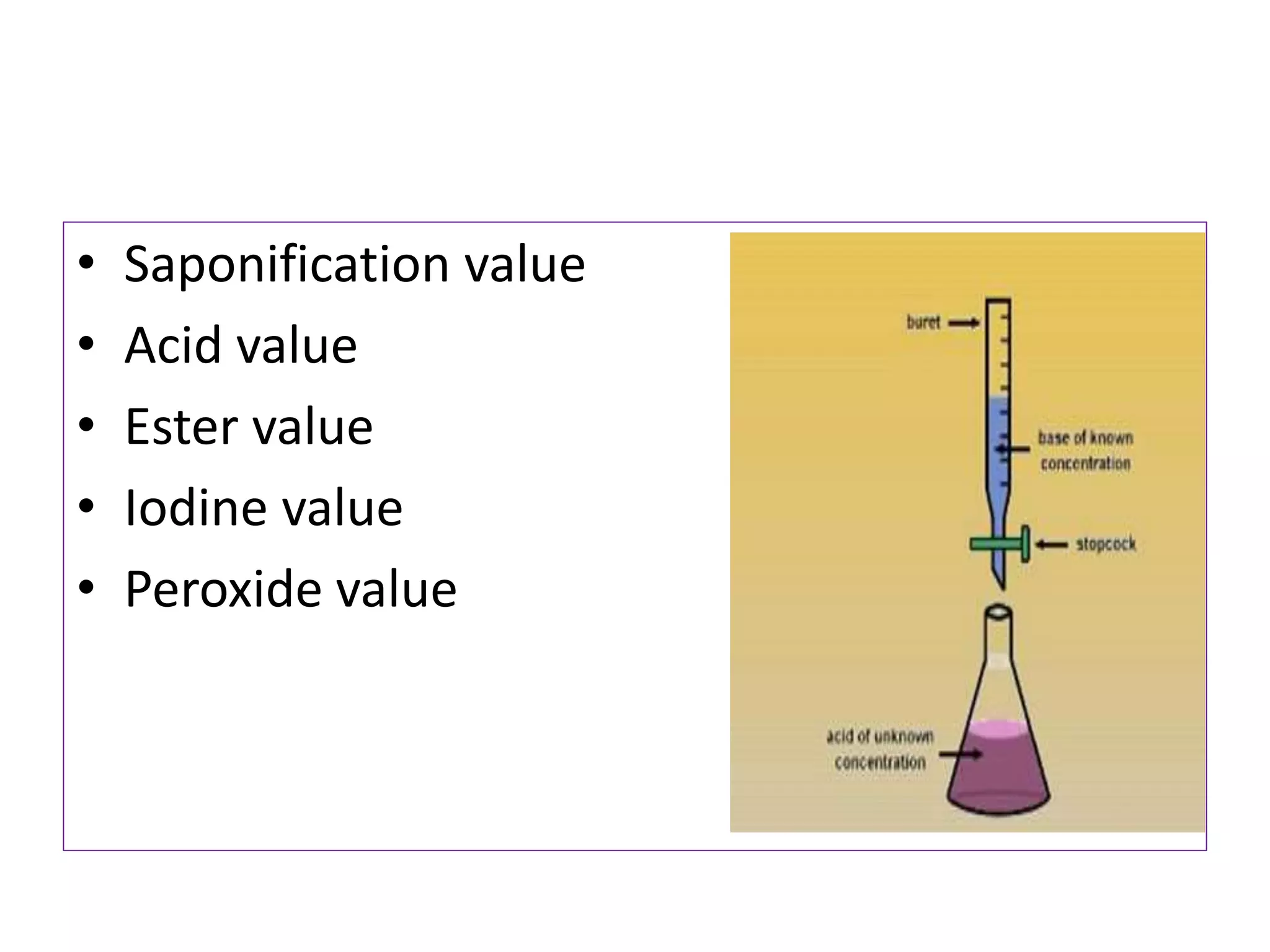 Analysis of oils and fats | PPTX