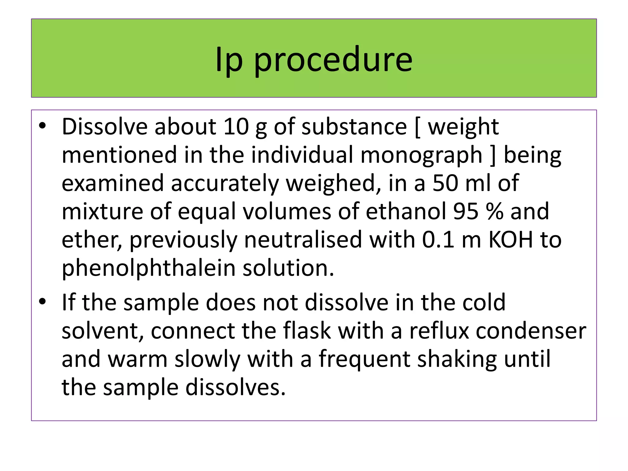 Analysis of oils and fats | PPTX