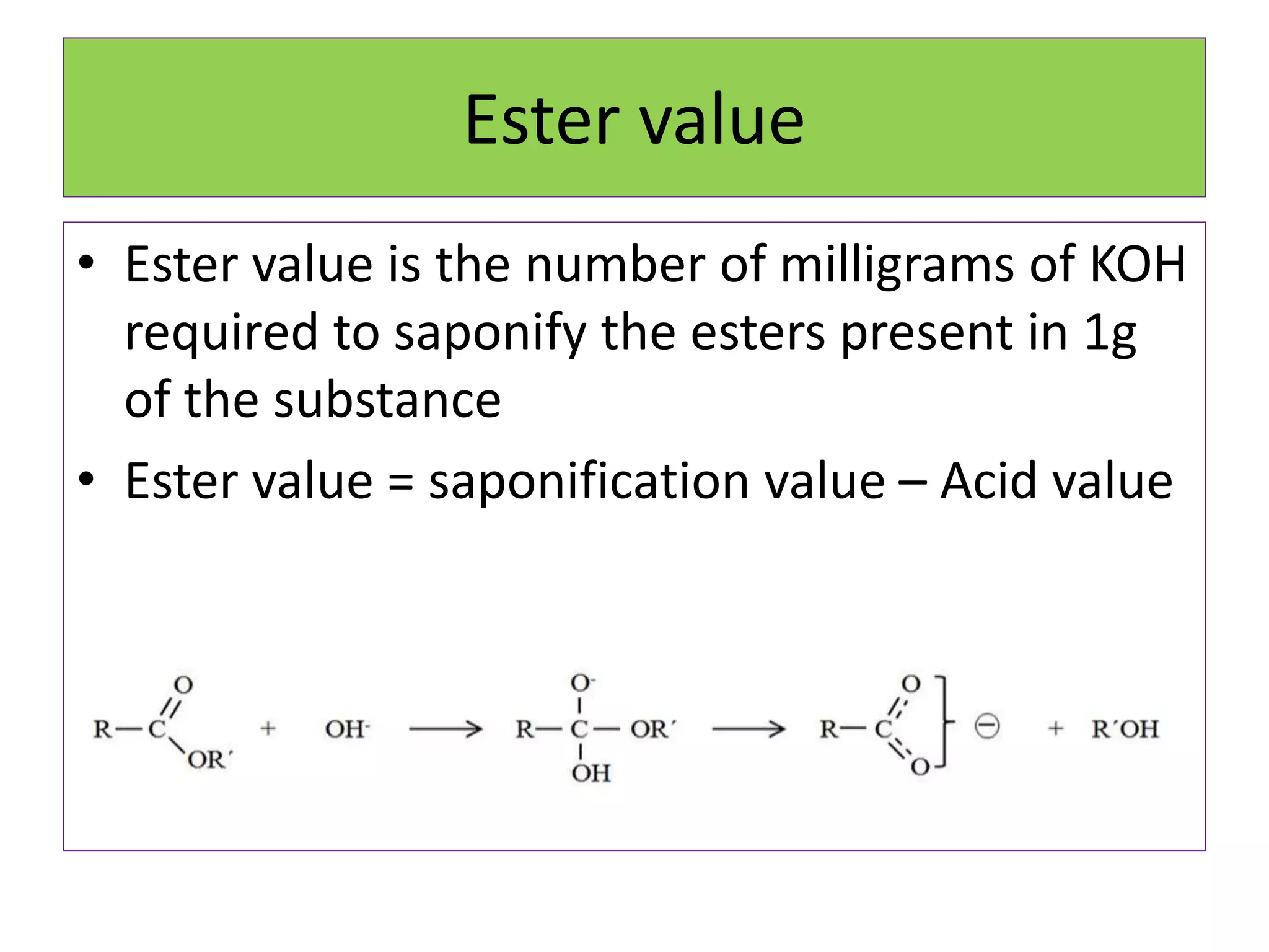 Analysis of oils and fats | PPTX