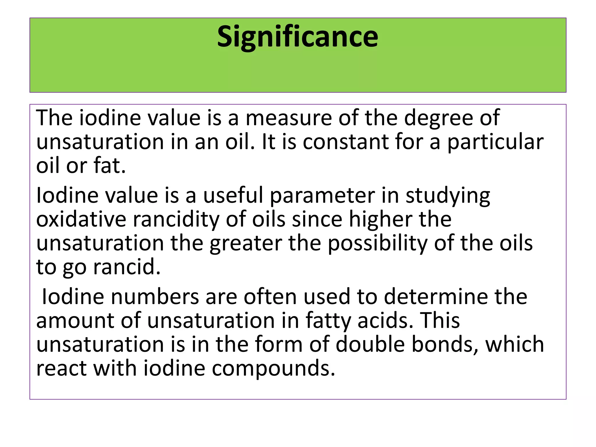 Analysis of oils and fats | PPTX