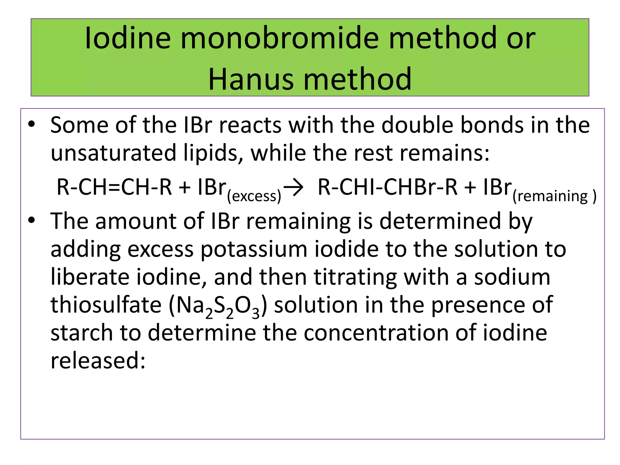Analysis of oils and fats | PPTX