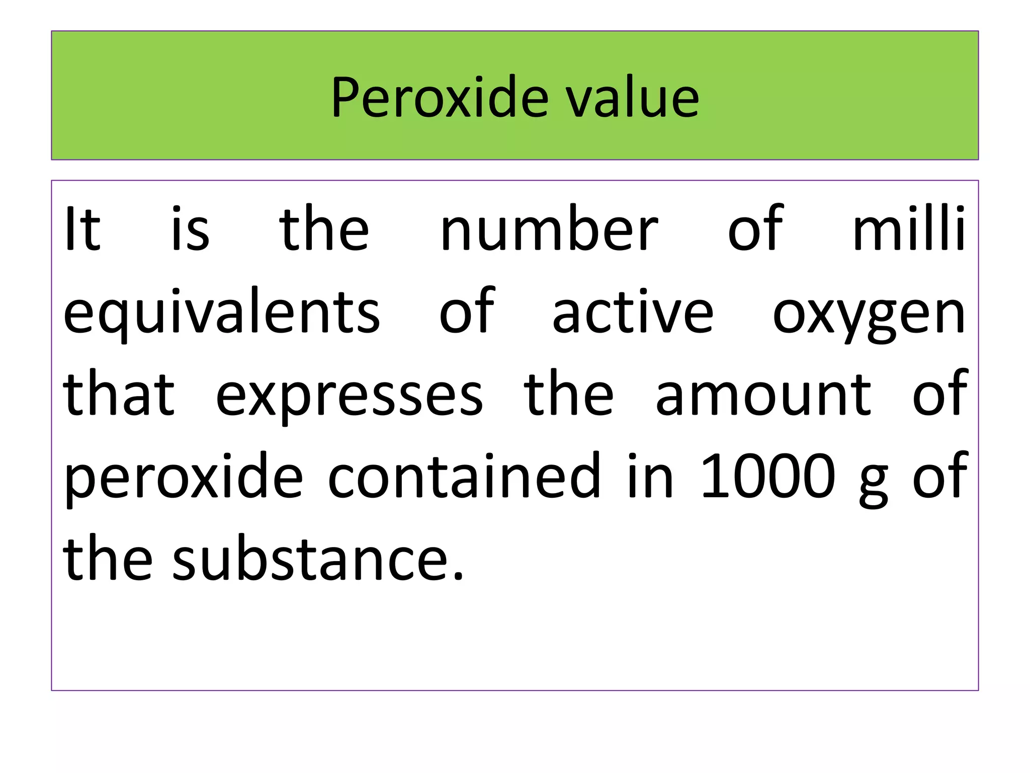 Analysis of oils and fats | PPTX