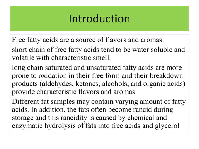 Analysis of oils and fats | PPTX