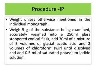 Analysis of oils and fats | PPTX