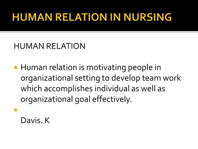 ORGANIZATIONAL BEHAVIOR AND HUMAN RELATIONS | PPTX