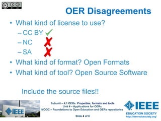 MOOC OERs 4.1 OERs in practice | PDF