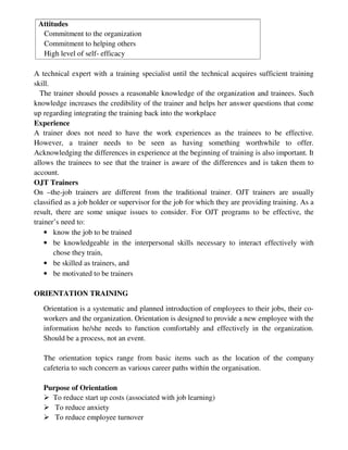 training and development mod 4 | PDF