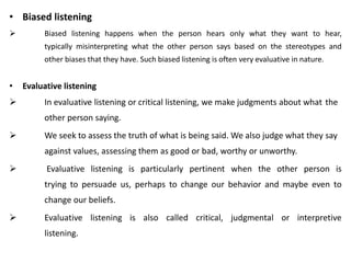 Listening, Reading Skills, Presentation Skills | PPTX