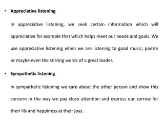 Listening, Reading Skills, Presentation Skills | PPTX