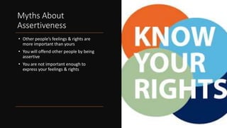 Being Assertive, Not aggressive or Passive | PPTX