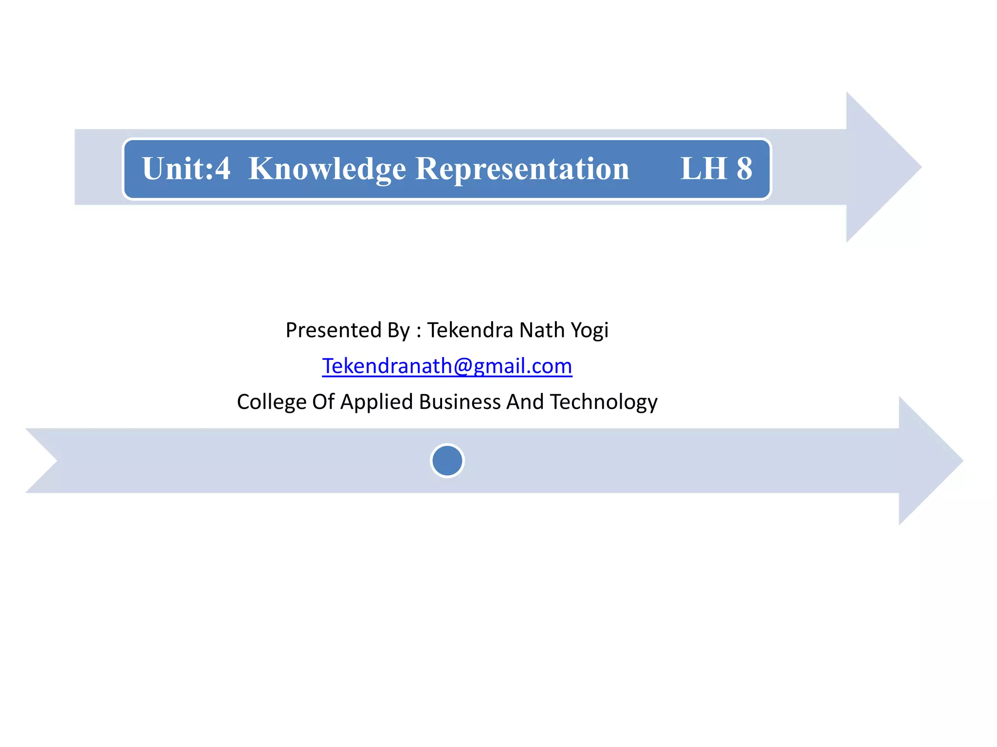 Unit4: Knowledge Representation | PDF | Artificial Intelligence | Technology & Computing