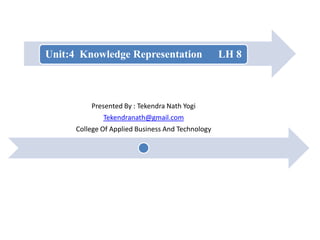 Unit4: Knowledge Representation | PPT