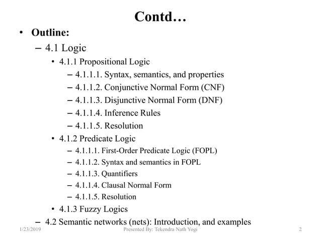 Unit4: Knowledge Representation | PDF | Artificial Intelligence | Technology & Computing
