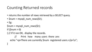 PHP with MySQL | PPT | Free Download