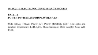 POWER DEVICES AND DISPLAY DEVICES | PPTX