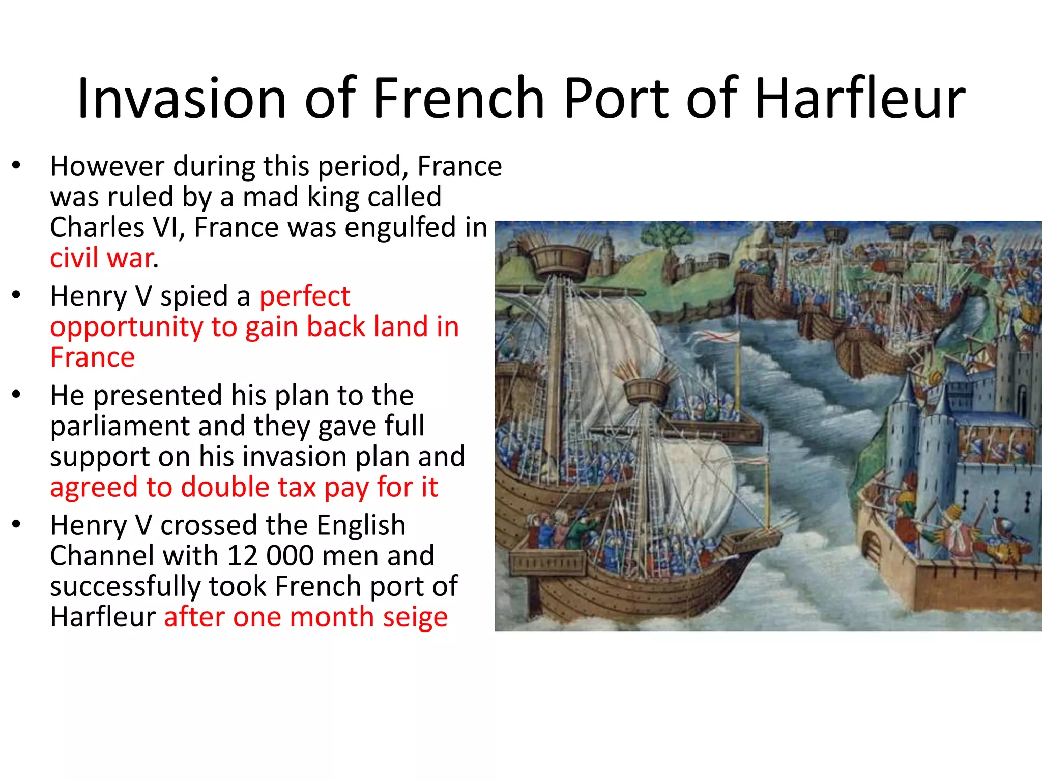 Unit 4.4 henry v battle of agincourt | PPTX