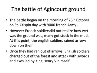 Unit 4.4 henry v battle of agincourt | PPTX