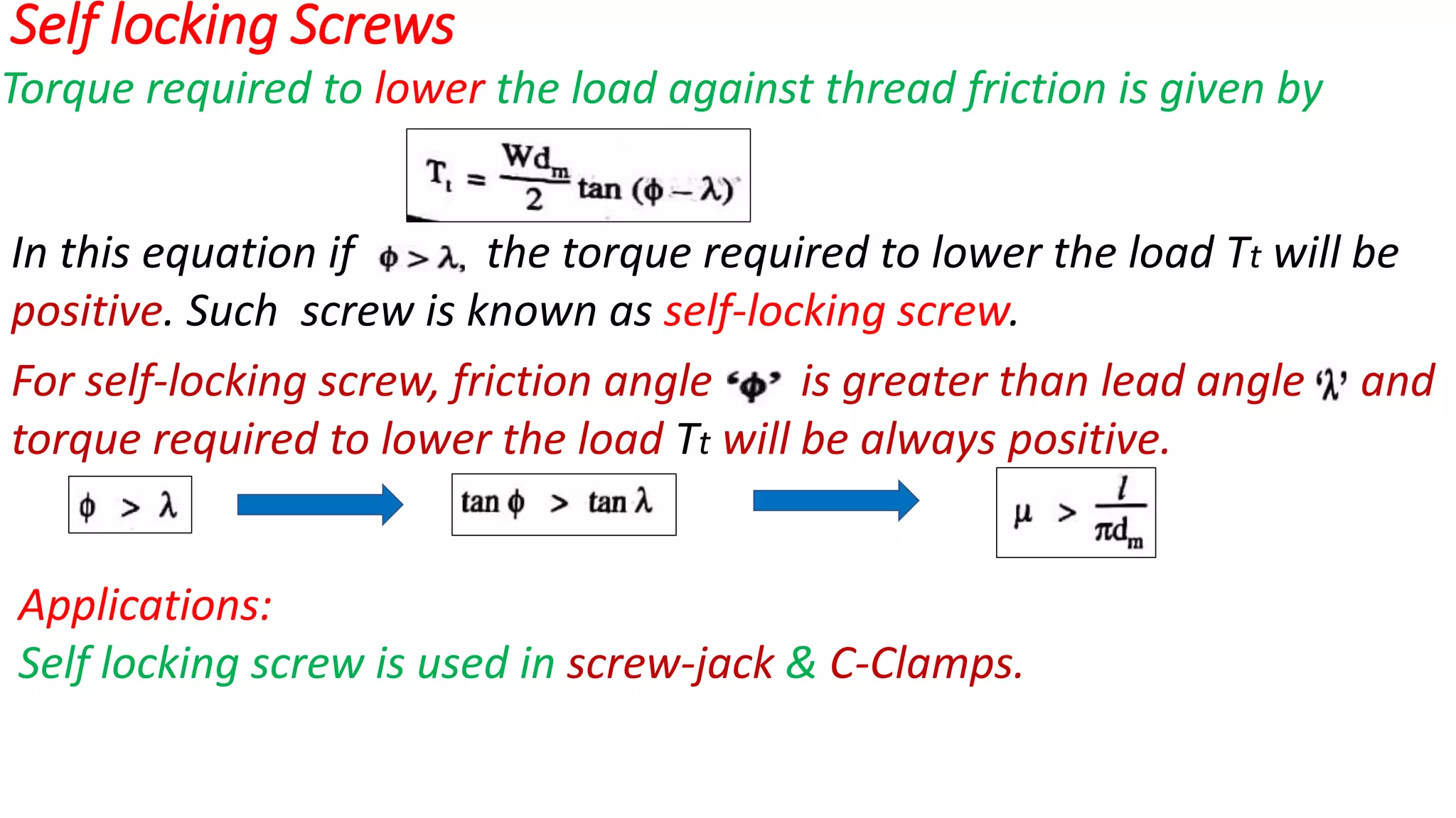 Unit 4 Design of Power Screw and Screw Jack | PDF