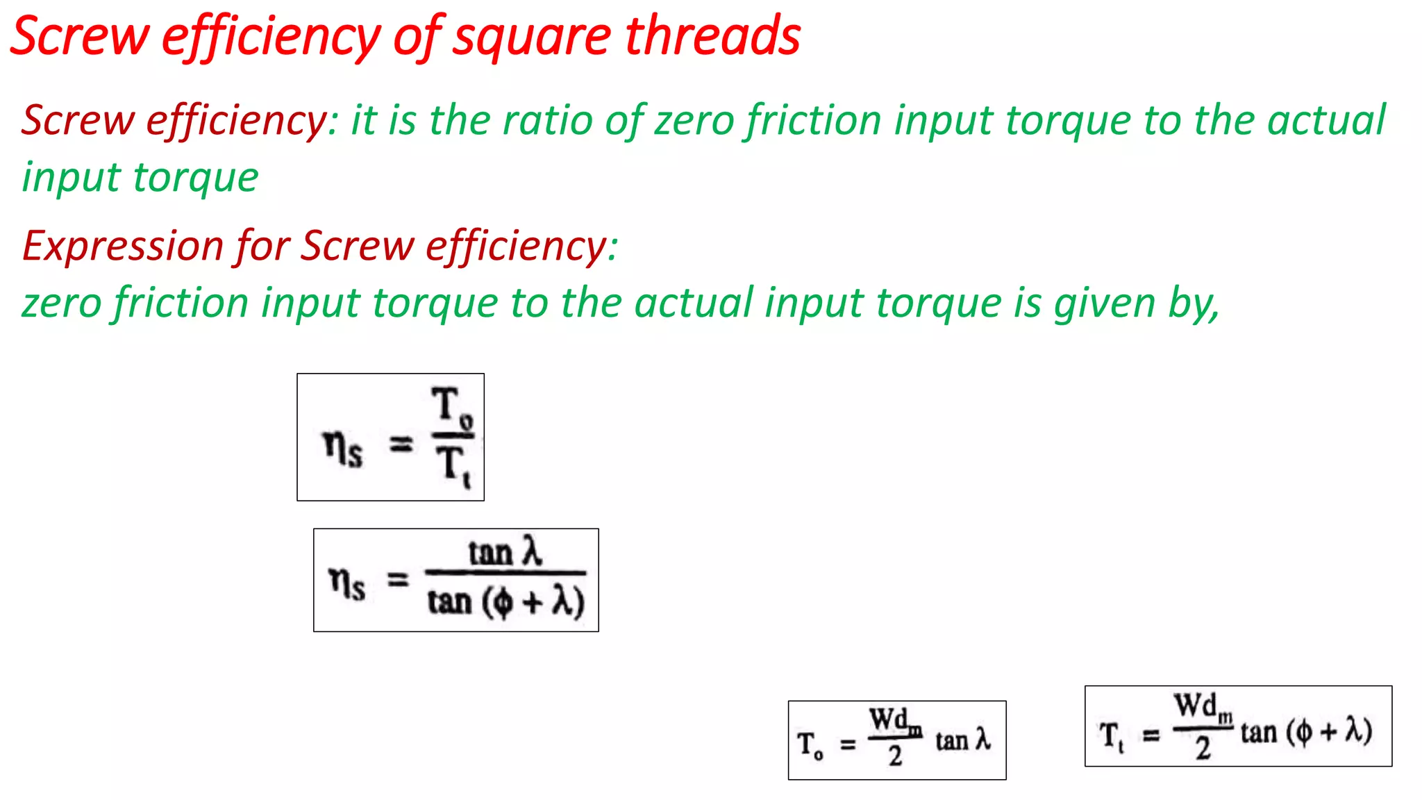 Unit 4 Design of Power Screw and Screw Jack | PDF