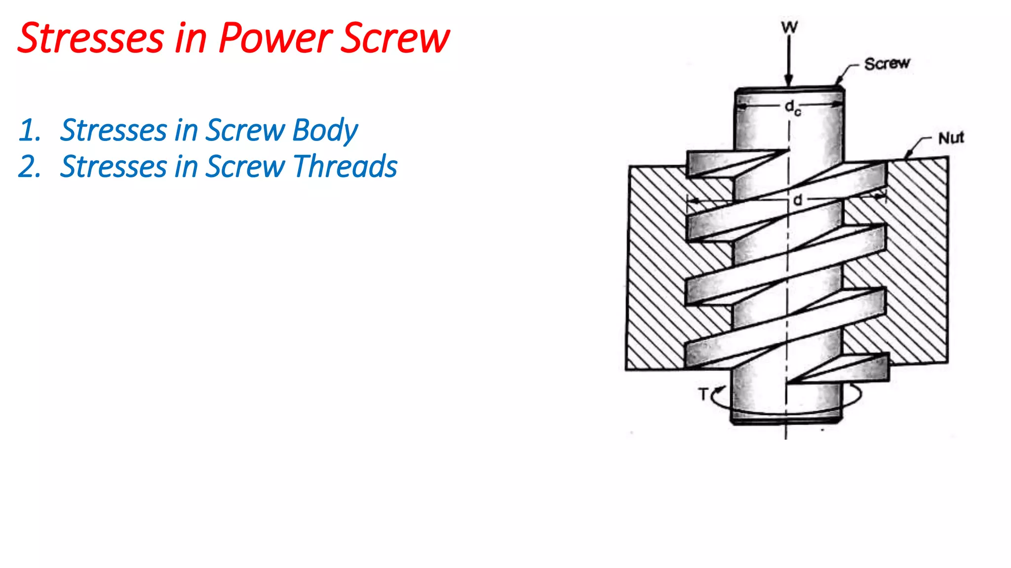 Unit 4 Design of Power Screw and Screw Jack | PDF