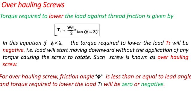 Unit 4 Design of Power Screw and Screw Jack | PDF
