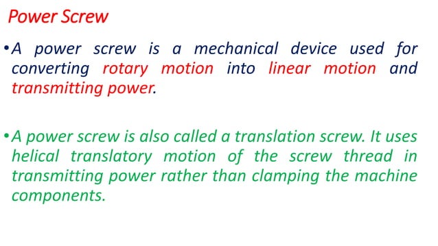 Unit 4 Design of Power Screw and Screw Jack | PDF