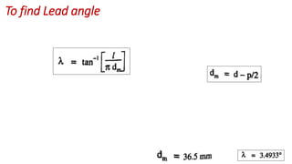 Unit 4 Design of Power Screw and Screw Jack | PDF