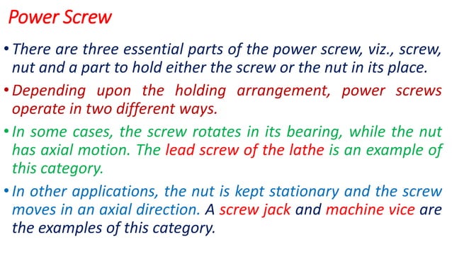 Unit 4 Design of Power Screw and Screw Jack | PDF