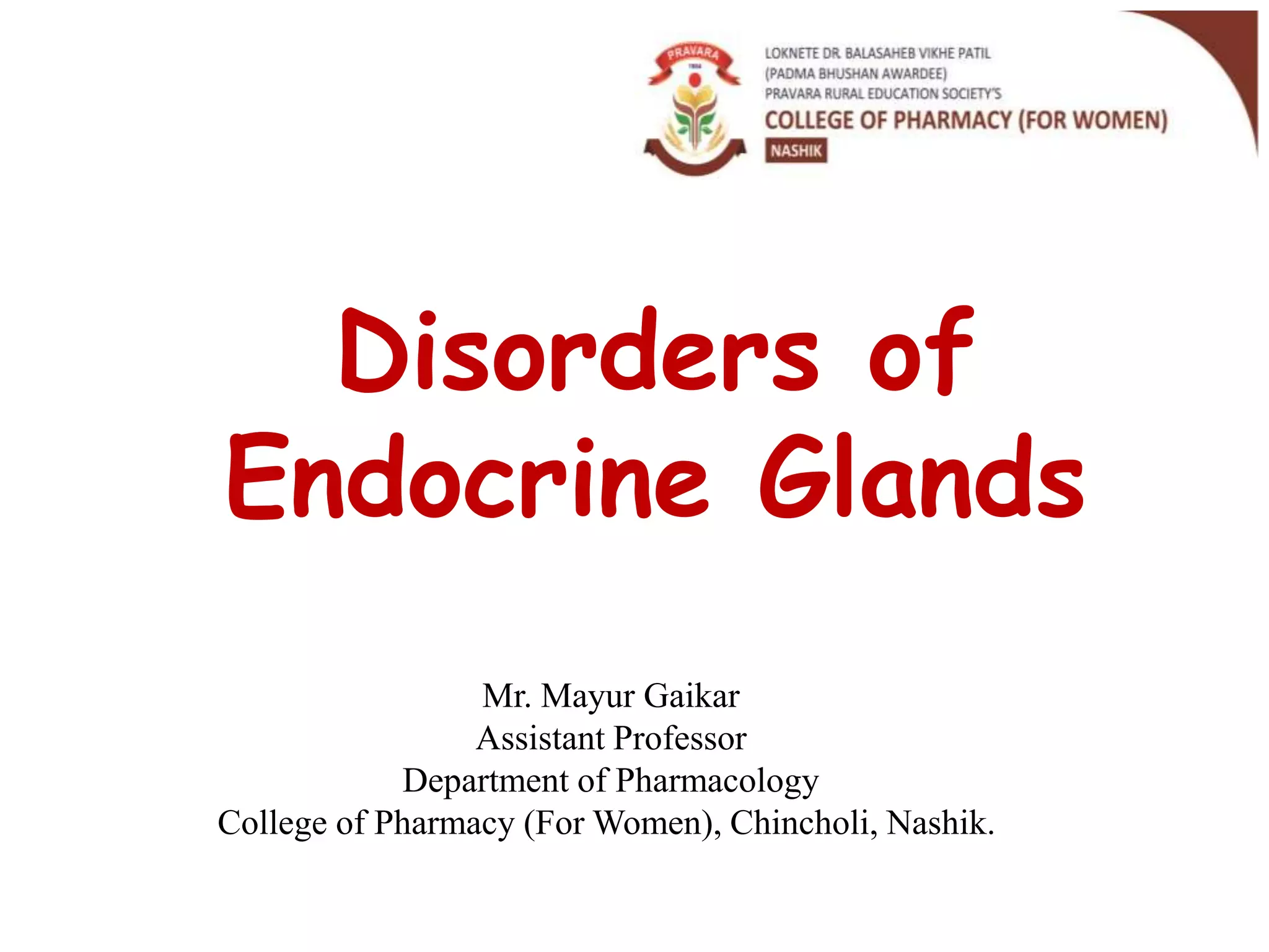 Endocrine System Disorders | PPTX
