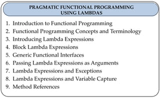 Lambdas, Collections Framework, Stream API | PPTX