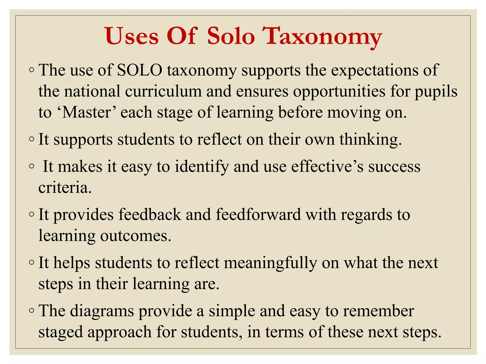 Unit 4. Solo taxonomy..pptx