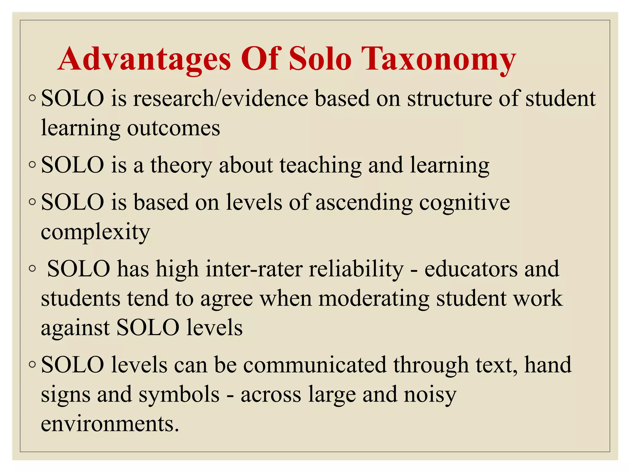 Unit 4. Solo taxonomy..pptx