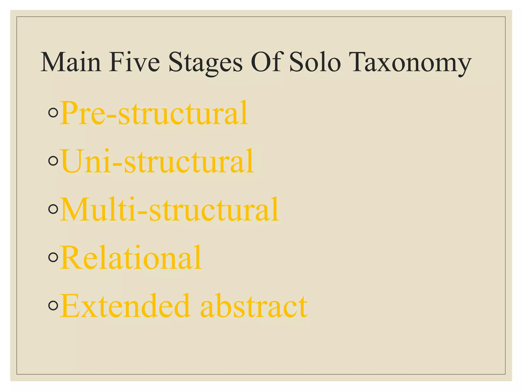 Unit 4. Solo taxonomy..pptx