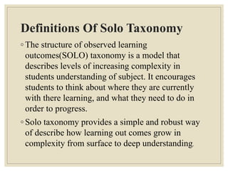 Unit 4. Solo taxonomy..pptx