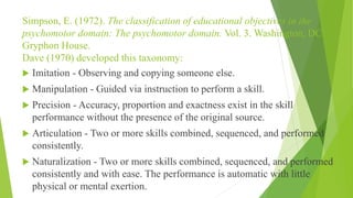 Unit 4. Psychomotor Domain Taxonomy.pptx