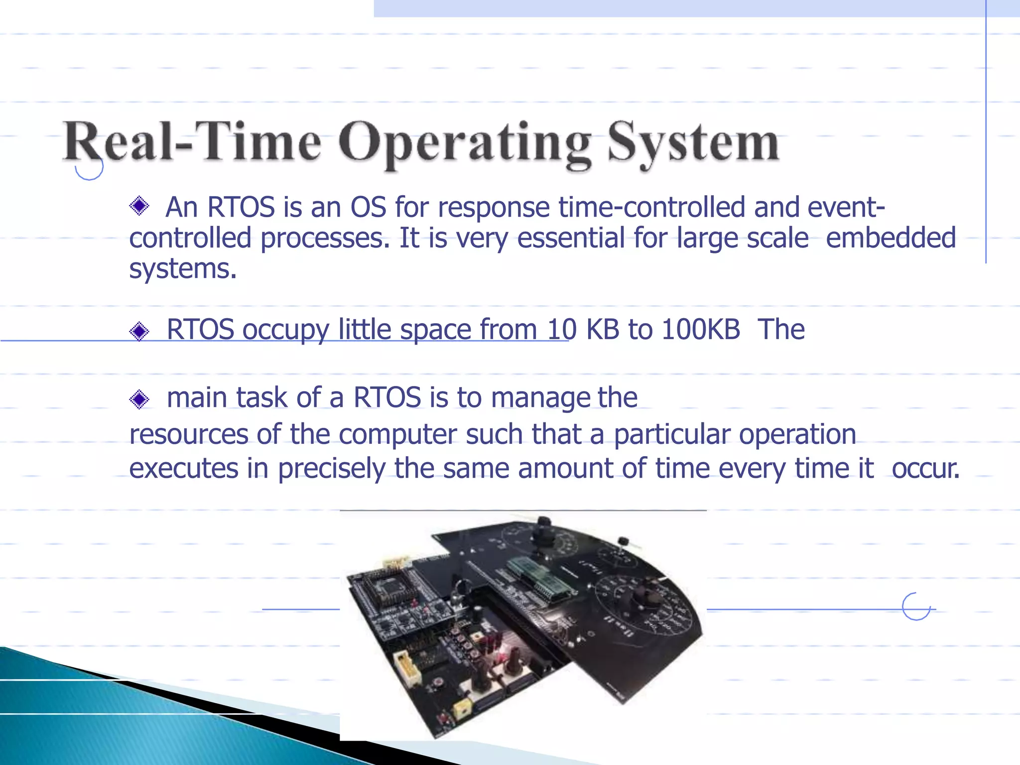 Rtos | PPTX | Operating Systems | Computer Software and Applications