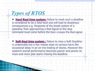 Rtos | PPTX | Operating Systems | Computer Software and Applications