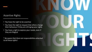 Being Assertive, Not Aggressive or Passive | PPTX | Parenting | Family ...