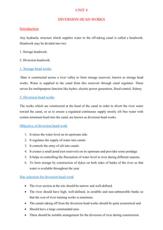 DIVERSION HEAD WORKS | PDF
