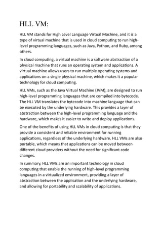 Virtualization in Cloud | DOCX | Computing | Technology & Computing