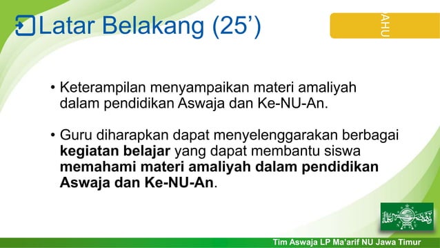 Unit 4. Pembelajaran Amaliyah Aswaja dan Ke NU an-edit_new.pptx
