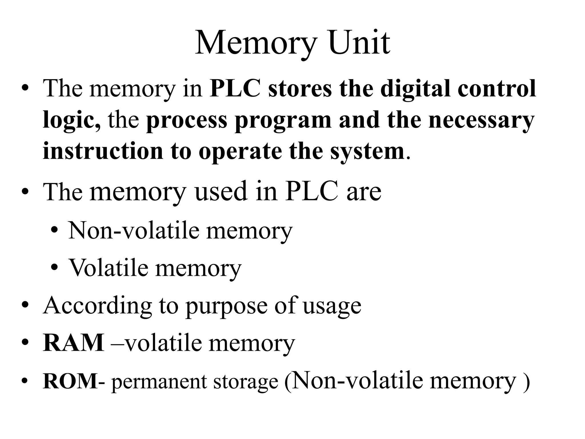 MECHATRONICS-UNIT 4-PROGRAMMABLE LOGIC CONTROLLER .ppt